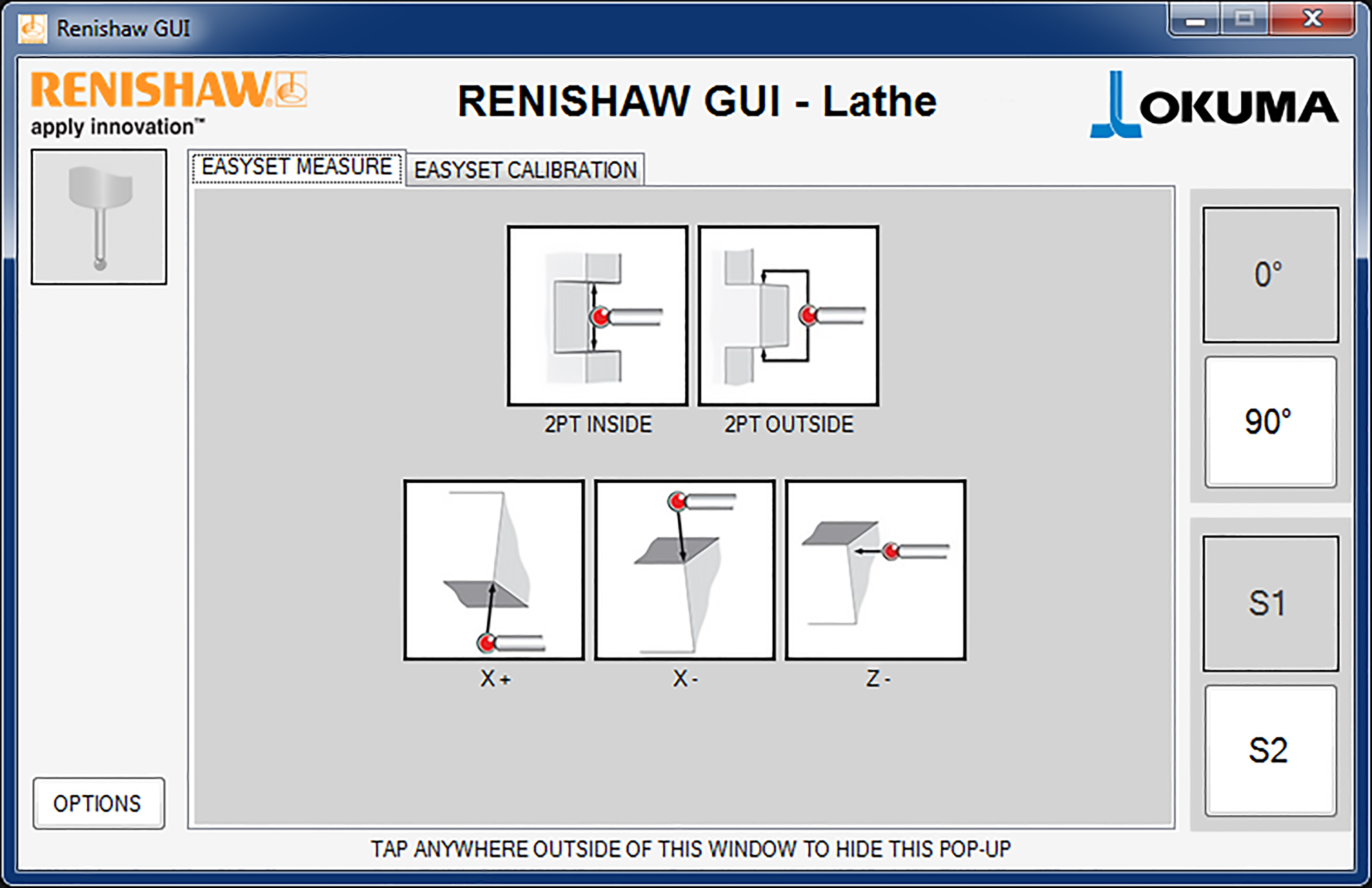 GUI for Okuma CNC machine tool controls