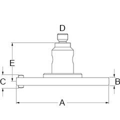 Product A-5000-7809, M2 Ø18 mm silver steel disc, 1.5 mm width, with roller