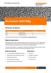 Data sheet: RenAM 500QS Aluminium AlSi10Mg 30µm material data sheet