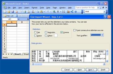 Text Import Wizard 2
