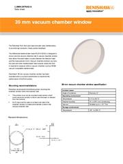 Data sheet: 39 mm vacuum chamber window