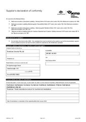 Declaration of conformity: Radio transmission sensors for machine tool ...
