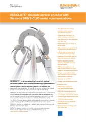 Data sheet: RESOLUTE™ absolute optical encoder with Siemens DRIVE-CLiQ ...
