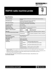 Data sheet: RMP40 radio machine probe