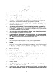 Audit Committee Terms of Reference