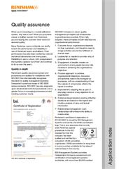 Application note: Quality assurance