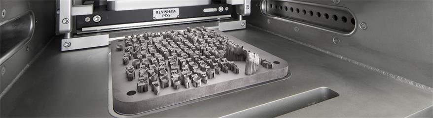 Front view of build plate in AM250