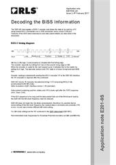 Application note: E201-9S: Decoding the BiSS information