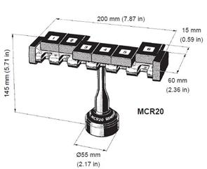 MCR module changing rack - dimensioned