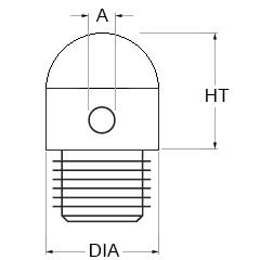 Technical drawing for resting pins