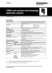Data sheet: TRS2 non-contact tool breakage detection system