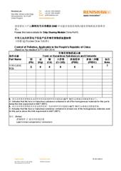 Certificate (RoHS): China RoHS - Skip Sharing Module China RoHS Table