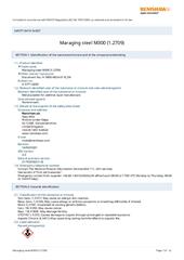 Safety Data Sheet: Maraging Steel M300 (1.2709) Powder - GB
