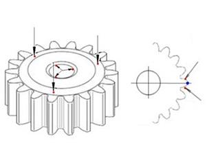 Technical drawing: Gear spline - 5