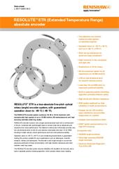 Data sheet: RESOLUTE™ ETR (Extended Temperature Range) absolute encoder
