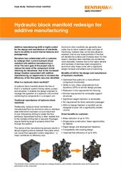 Case study: Hydraulic block manifold redesign for additive manufacturing