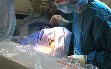 Surgical team at Birmingham Children's Hospital using the neuromate® robot