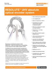 Data sheet: RESOLUTE™ UHV absolute optical encoder