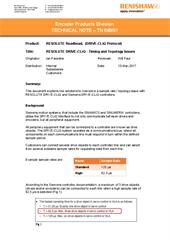 Technical note: TN 48/01 RESOLUTE DRIVE-CLiQ - Timing and topology issues