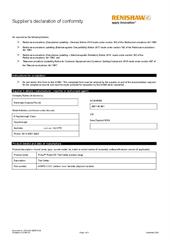 Declaration of conformity: PRIMO 3D Tool Setter - AUD 2021-00657-02-B