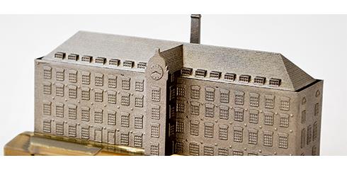 3D printed titanium scale replica of Renishaw's HQ building