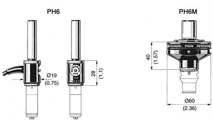 PH6 and PH6M dimensions