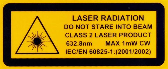 XL laser safety label