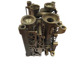 Titanium manifold built using metal additive manufacturing