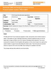 Product bulletin: PBCG-02807 - PH10 PLUS head kits with shank assemblies