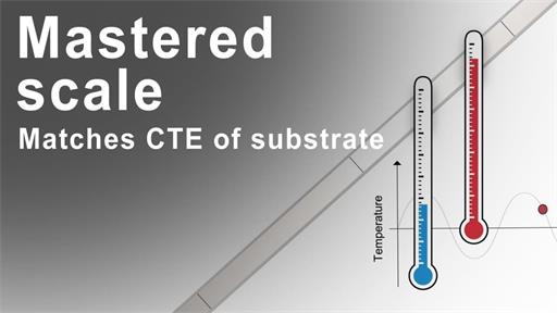Improved metrology with the substrate mastered RKLC encoder scale